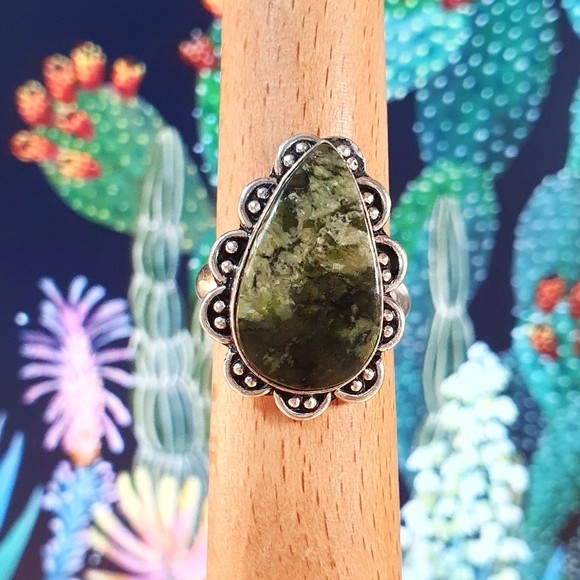 Jewelry | Forest Green Jasper Gemstone 925 Sterling Silver Plated ...